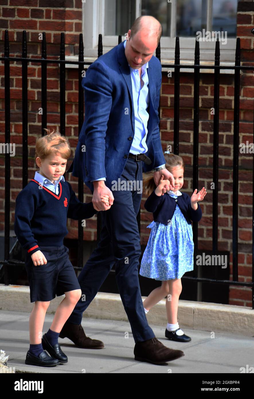 Prince William, Duke of Cambridge arrives with Prince George and ...