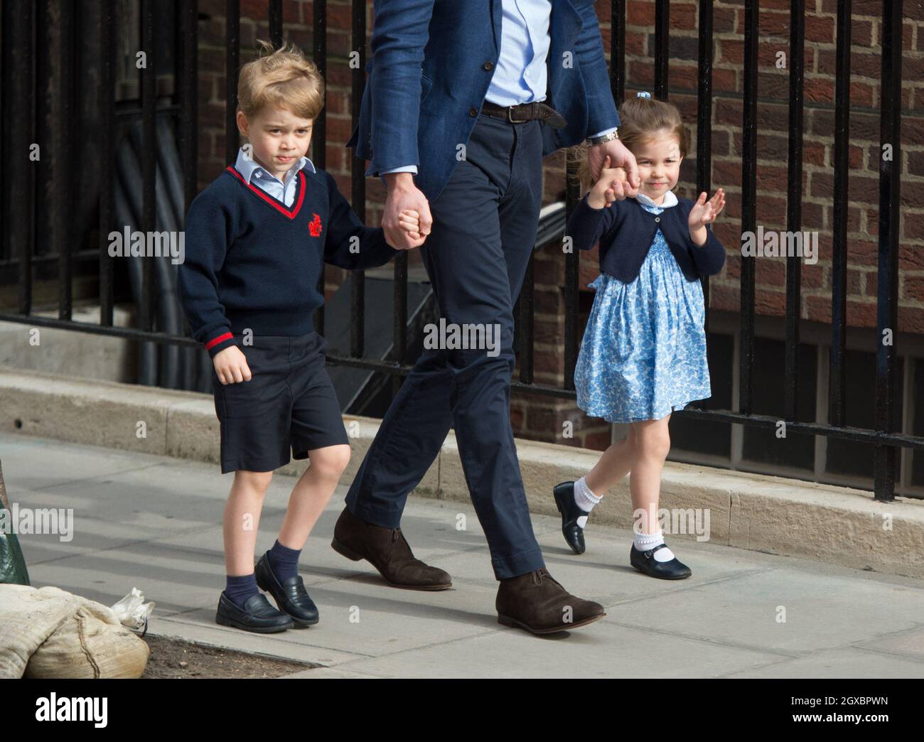 Prince William, Duke of Cambridge arrives with Prince George and ...