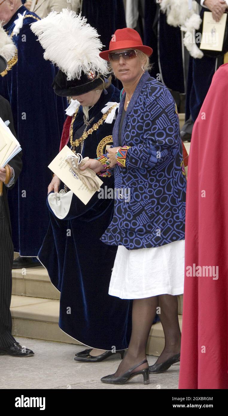 Baroness Thatcher and daughter Carol Thatcher attend the annual Garter ...