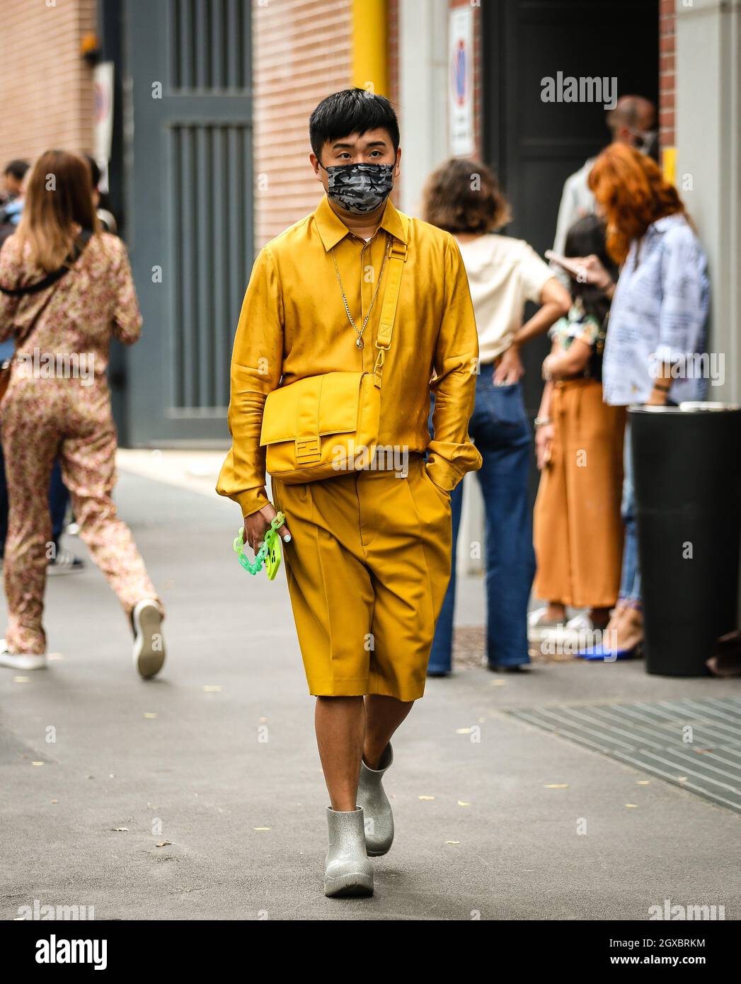 MILAN, Italy- September 22 2021: Declan Chan on the street in Milan ...