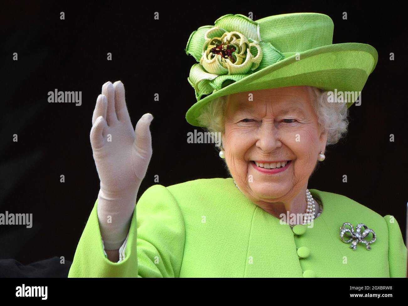Queen Elizabeth ll smiles during a visit to Chester on June 14, 2018 ...