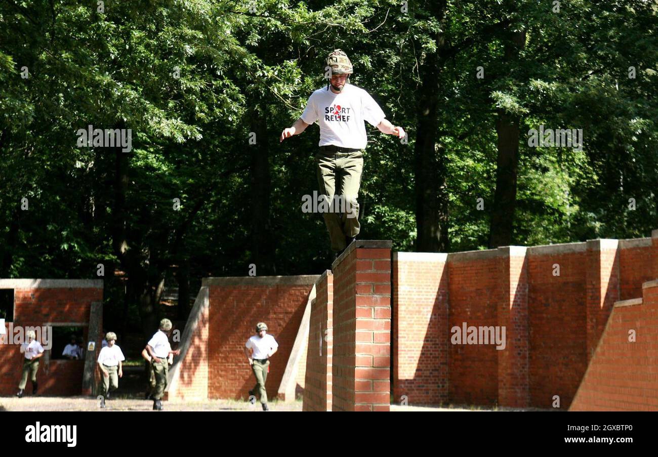 Prince William runs an assault course at his Sport Relief mile run at ...