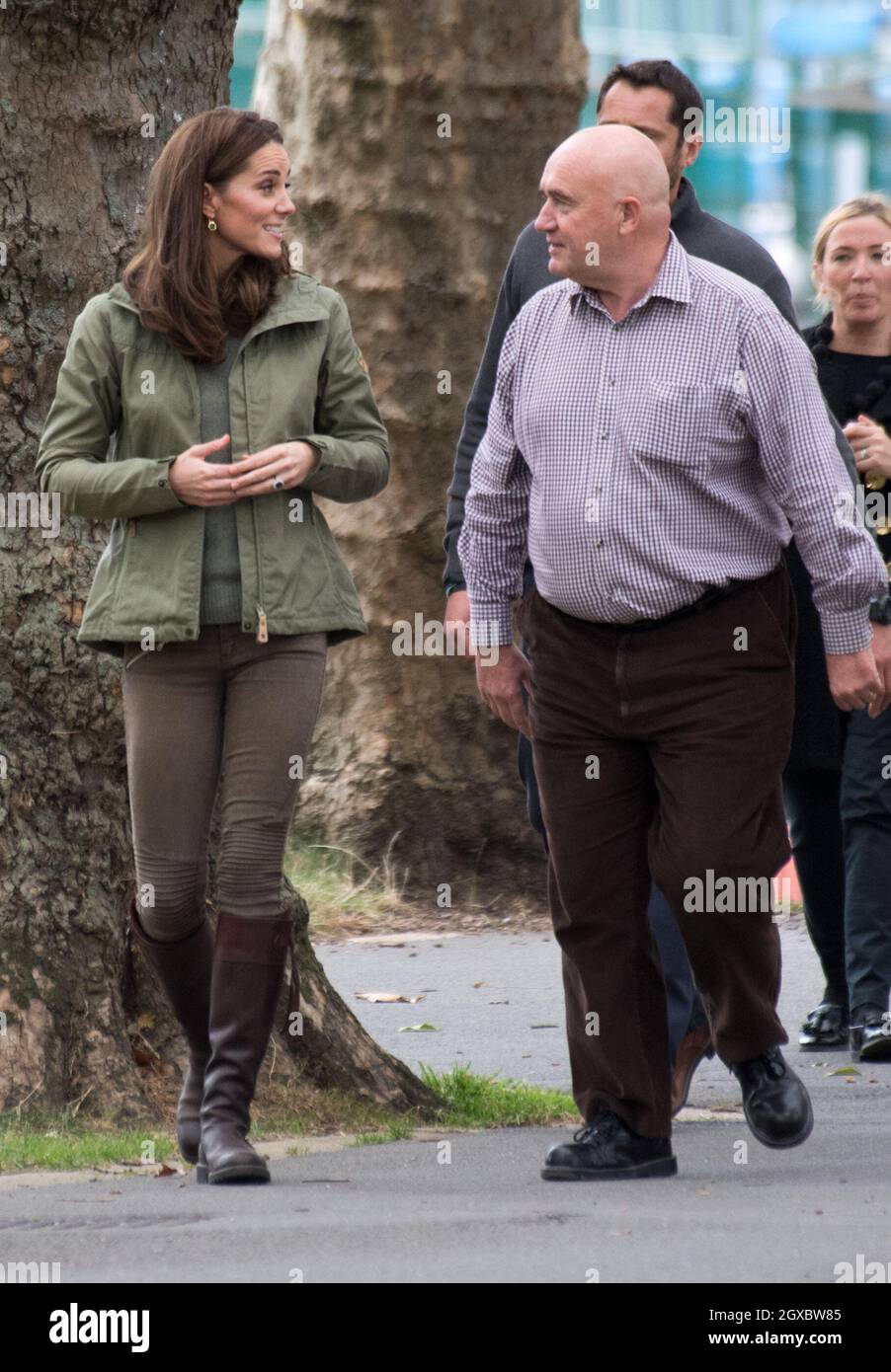 The Duchess of Cambridge during her visit to the Sayers Croft Forest ...