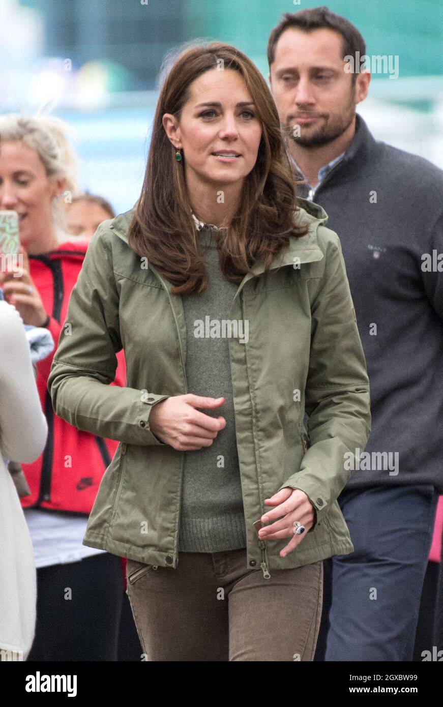 The Duchess of Cambridge during her visit to the Sayers Croft Forest ...