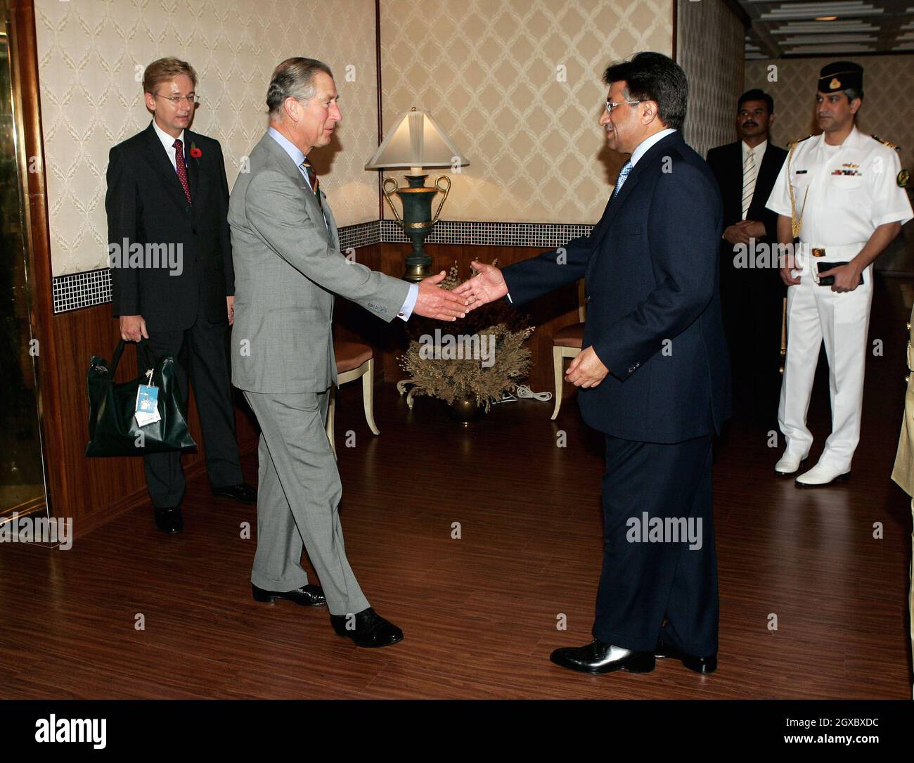 Shakes hands with the prince of wales hi-res stock photography and ...