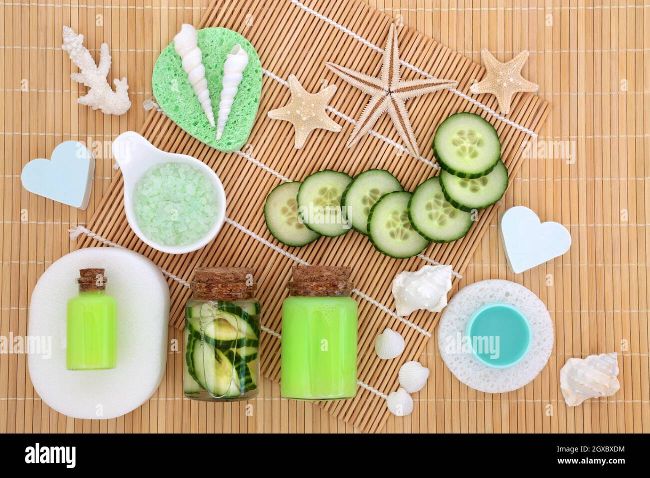 Cucumber spa anti wrinkle treatment concept for natural plant based ...