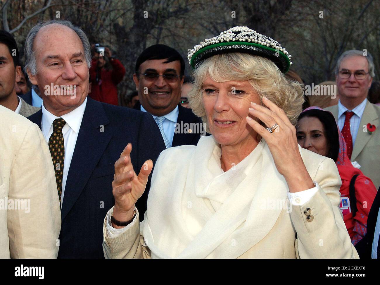 Camilla, Duchess of Cornwall puts on a traditional Balti Nating cap ...