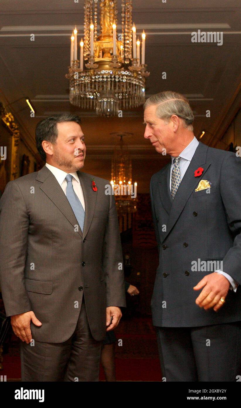 Prince Charles, Prince of Wales greets King Abdullah II of Jordan at ... Prince Charles, Prince of Wales greets King Abdullah II of Jordan at ...
