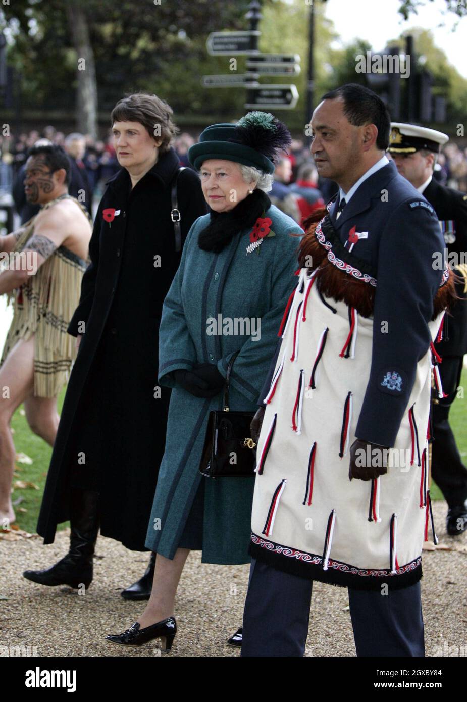 Queen Elizabeth II, New Zealand Prime Minister Rt. Hon Helen Clark and ...