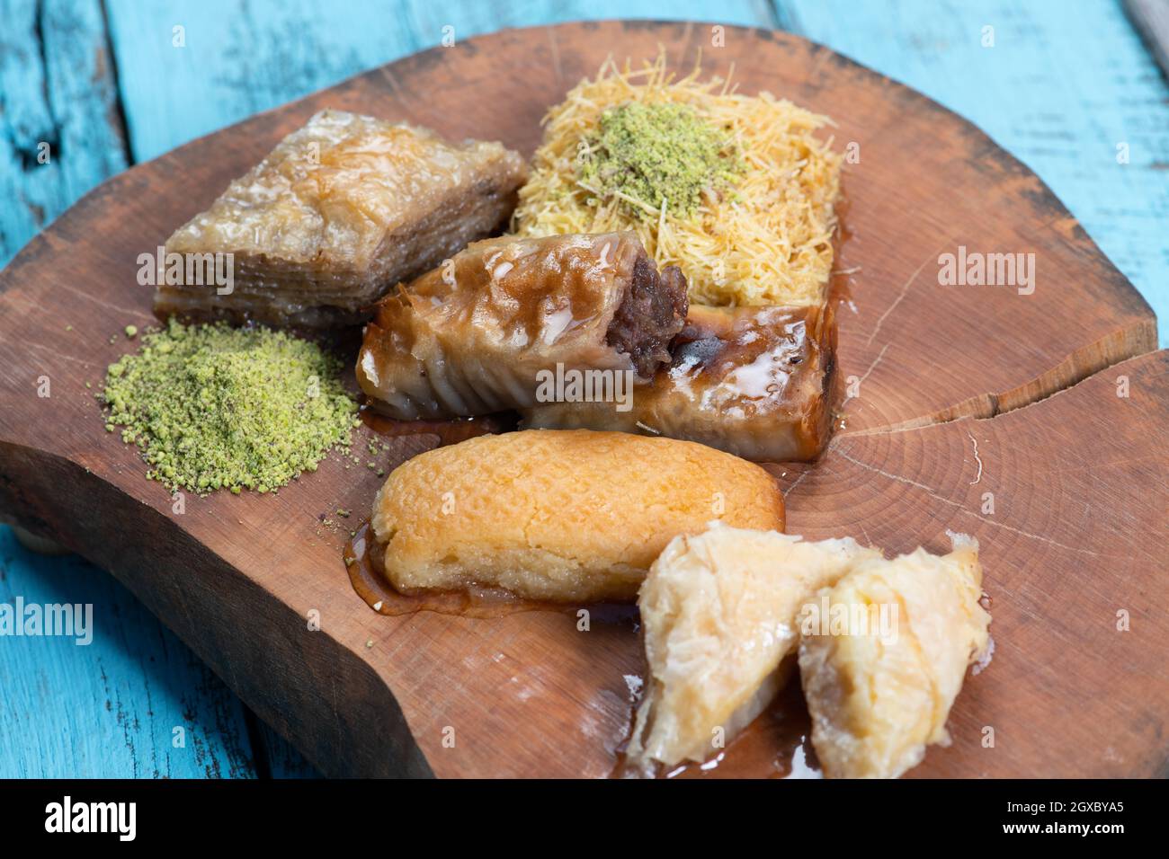 Ramadan Kareem, traditional Turkish middle eastern Iftar sweets Baklava ...