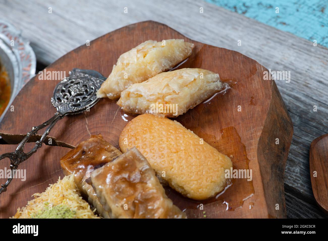 Ramadan Kareem, traditional Turkish middle eastern Iftar sweets Baklava ...