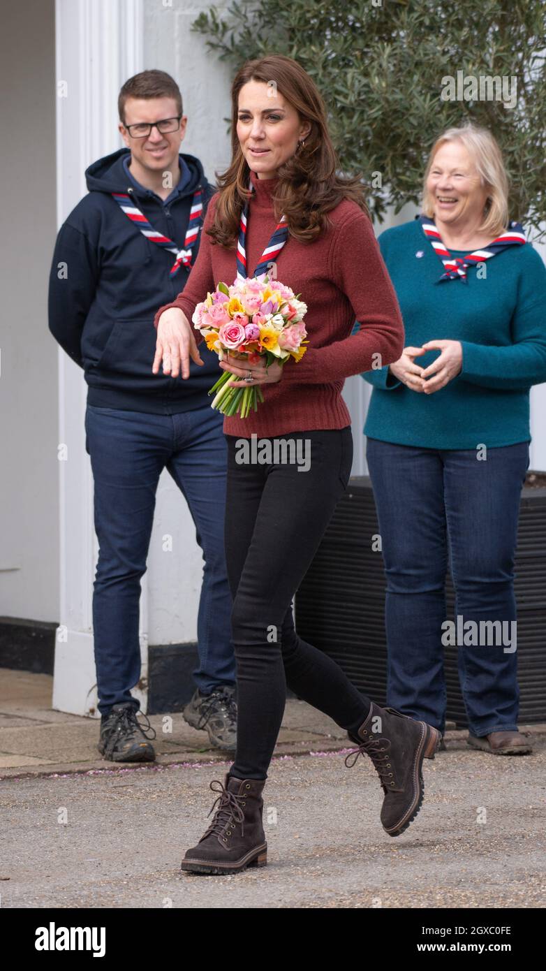 The Duchess of Cambridge visits the Scouts Headquarters at Gilwell Park ...
