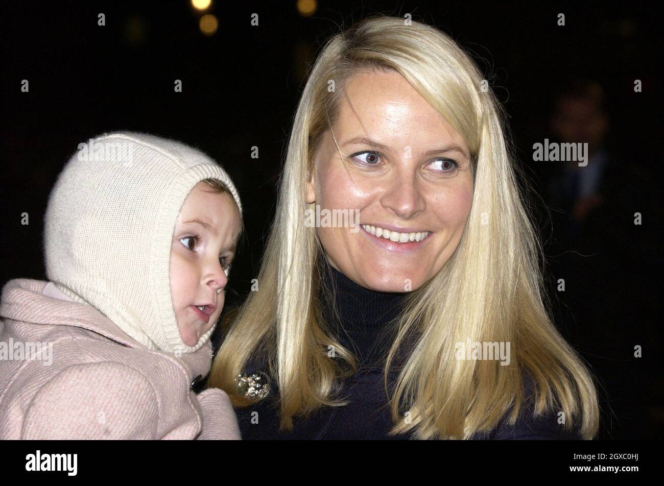 Crown Princess Mette-Marit of Norway and daughter, Princess Ingrid ...