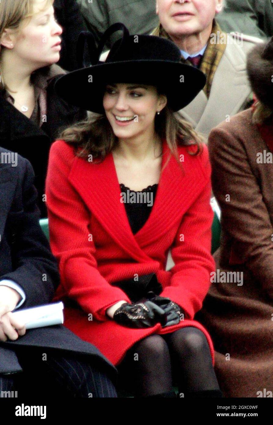 Kate Middleton, Prince William's girlfriend, attends the Sovereign's ...