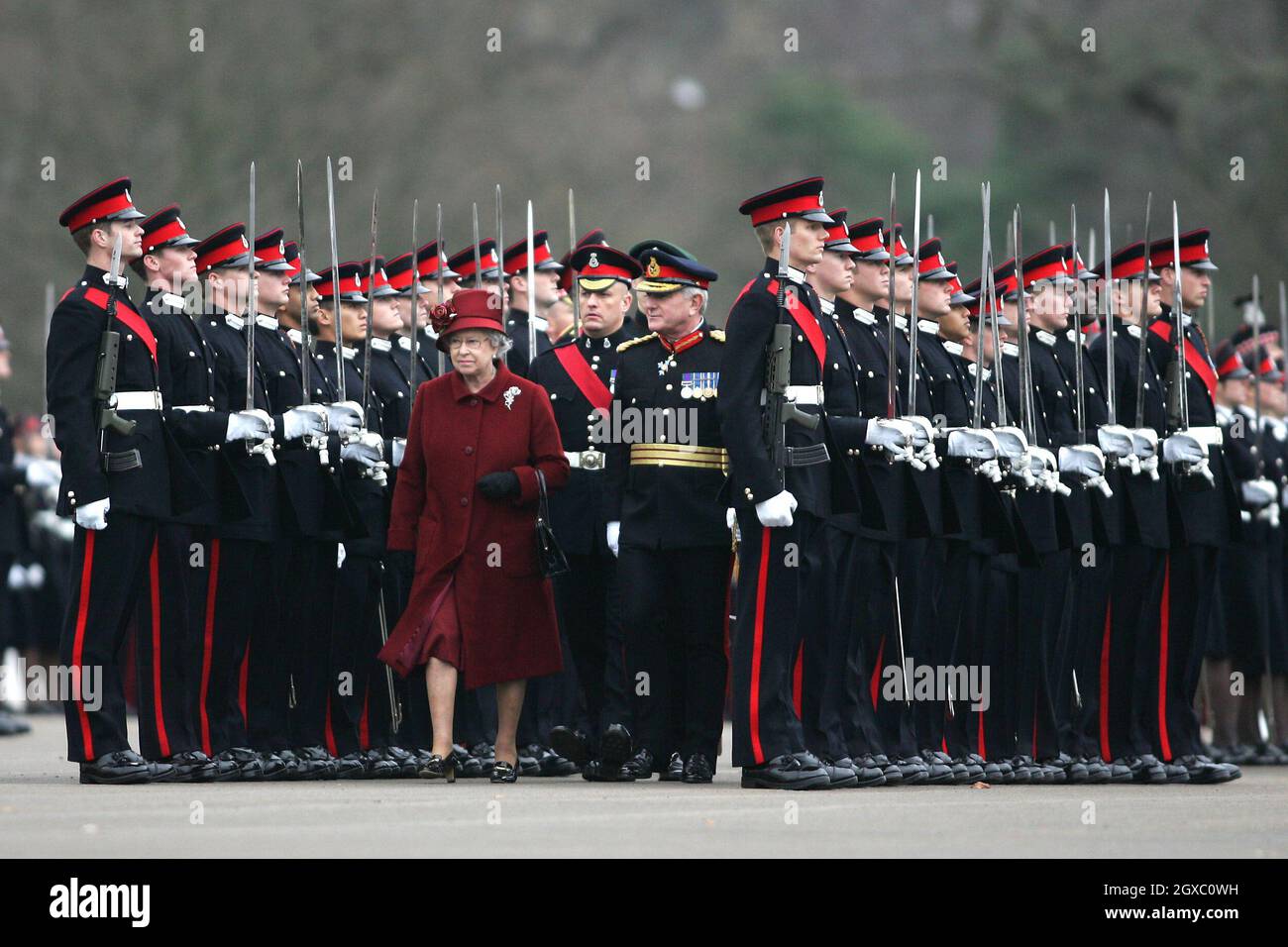 Queen Elizabeth ll inspects the graduates at the Sovereign's Parade at ...