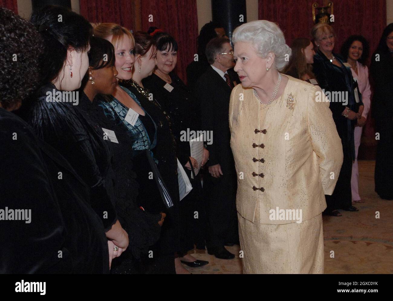 Queen Elizabeth ll meets members of the Singing Estate Choir at a ...
