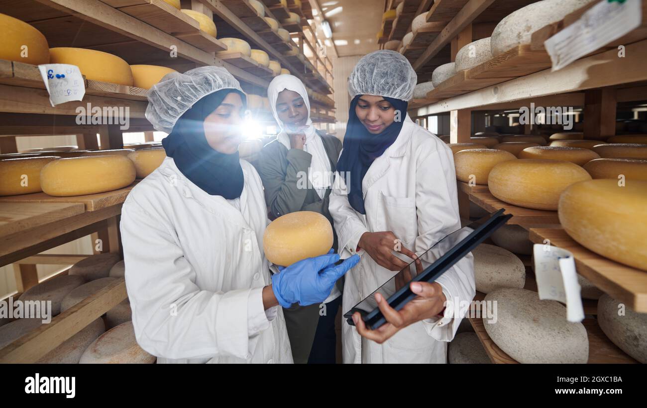 middle eastern black african muslim female business woman team in local ...