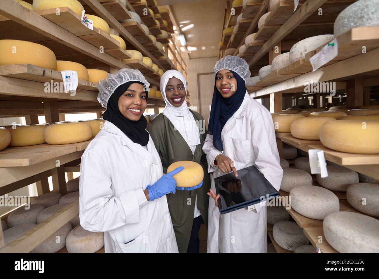 middle eastern black african muslim female business woman team in local ...