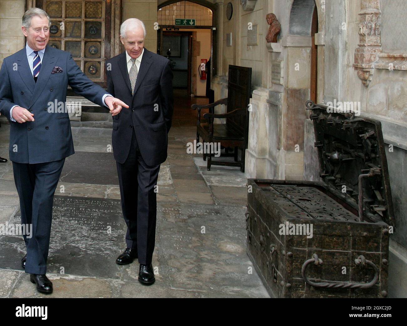 Prince Charles, Prince of Wales, accompanied by Sir Michael Graydon ...