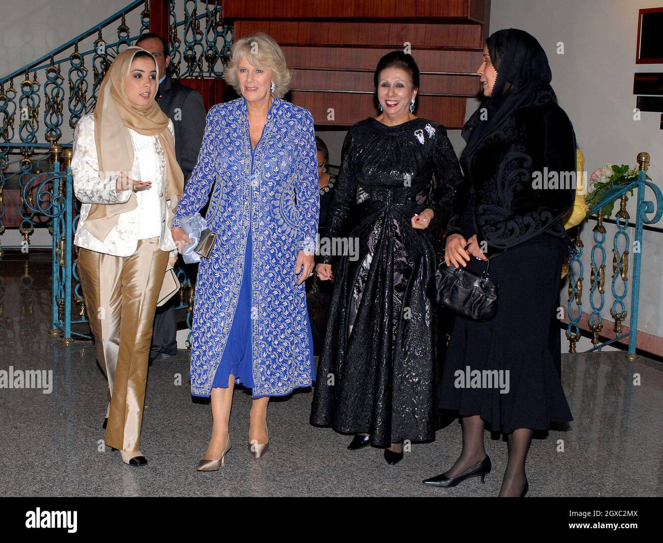 Camilla, Duchess of Cornwall arrives for a dinner with Sheikha Sharifa ...