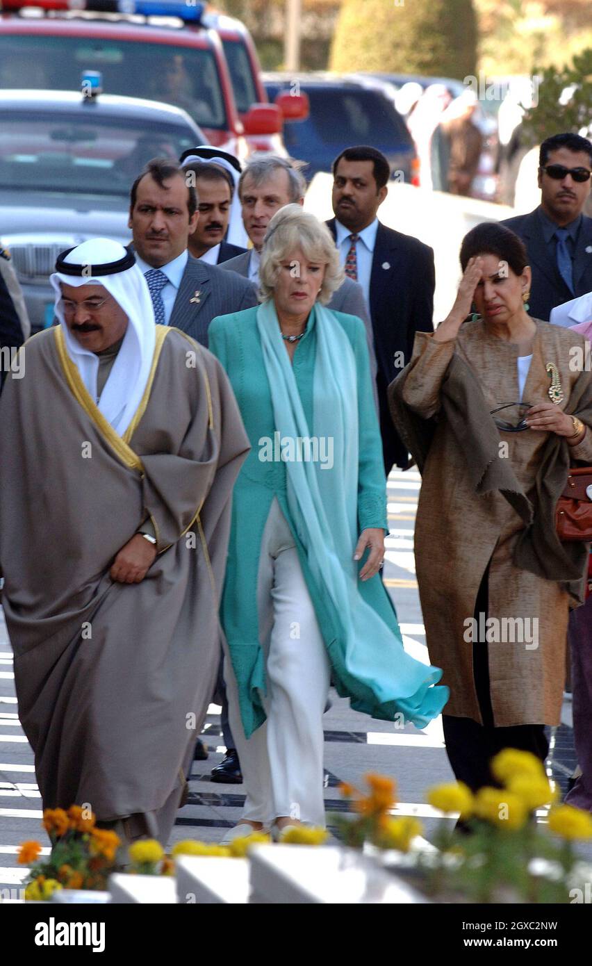 Camilla, Duchess of Cornwall arrives at the Emir of Kuwait's Palace to ...