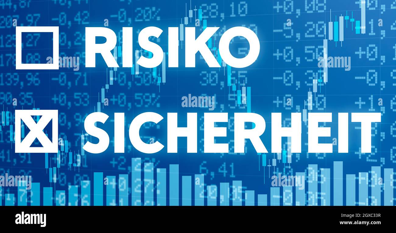 Conceptual image with financial charts and graphs - Risk or Safety in ...