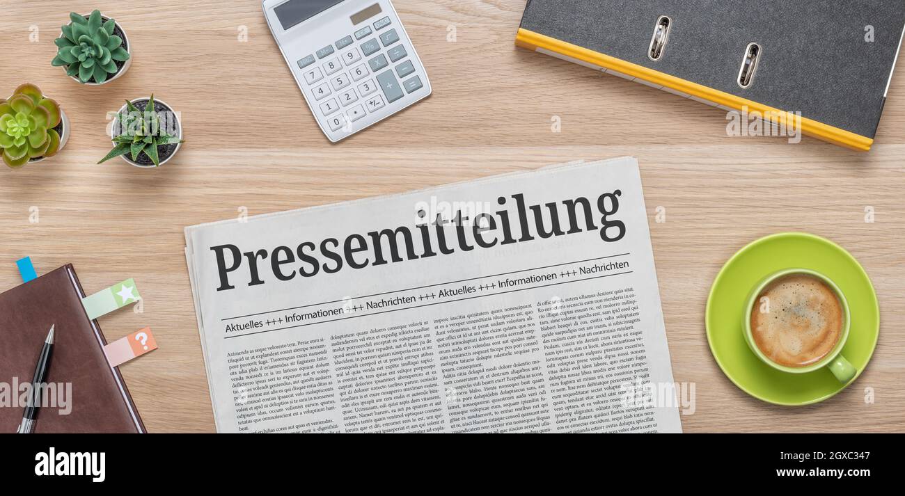 Headline of a german newspaper hi-res stock photography and images - Alamy
