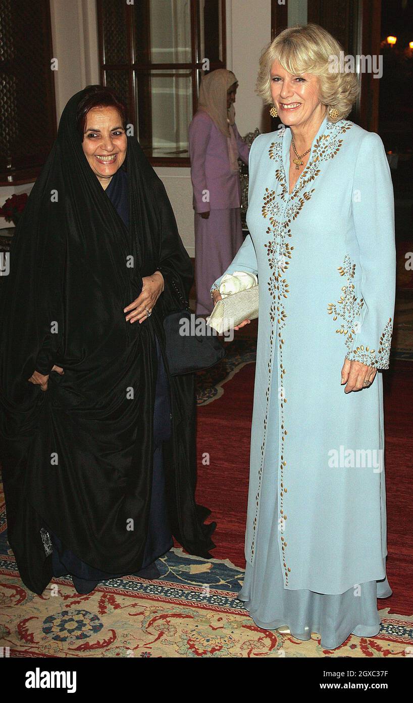 Camilla, Duchess of Cornwall arrives for a ladies only dinner with ...