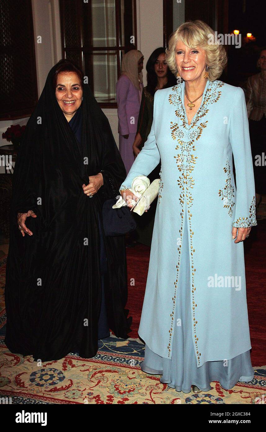 Camilla, Duchess of Cornwall arrives for a ladies only dinner with ...