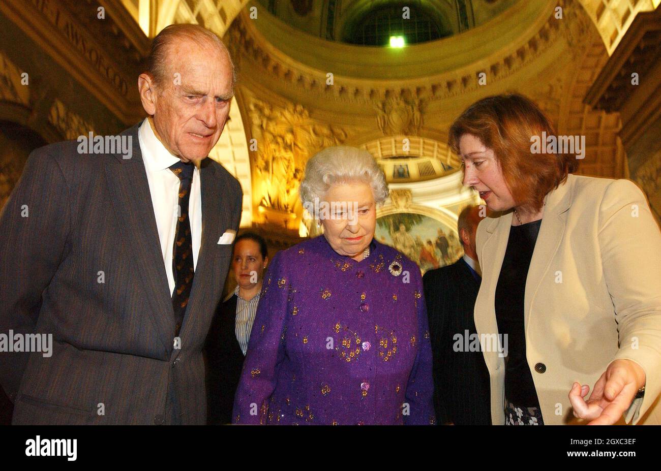 Queen Elizabeth ll and Prince Philip, Duke of Edinburgh are shown ...