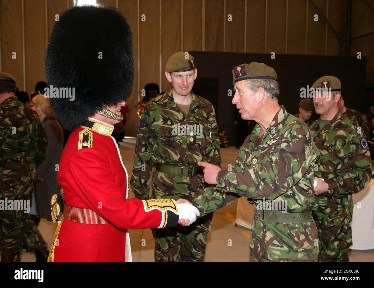 Wearing the uniform of colonel in chief of the welsh guards hi-res ...