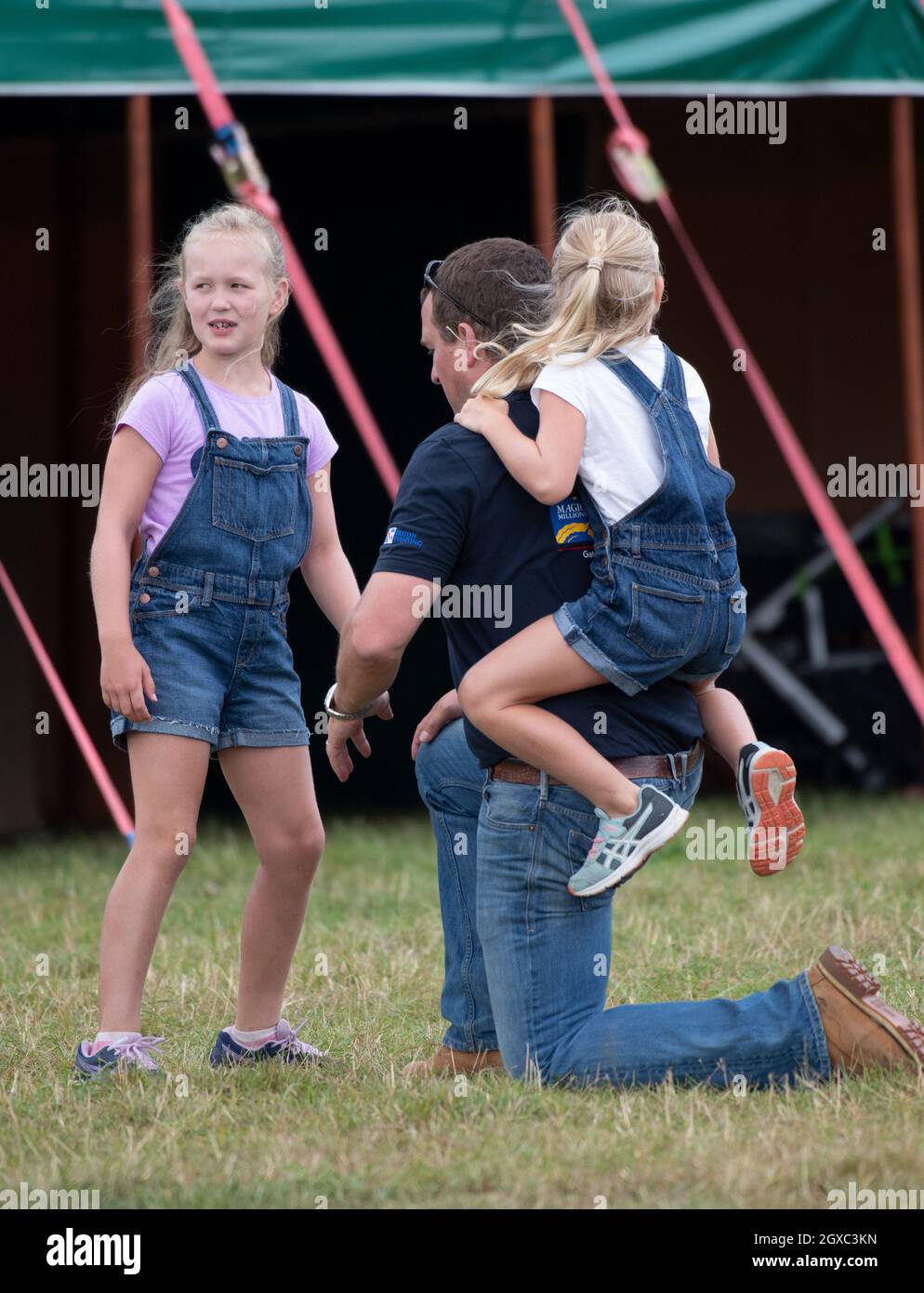 Peter Phillips with daughters Isla Phillips and Savannah Phillips ...