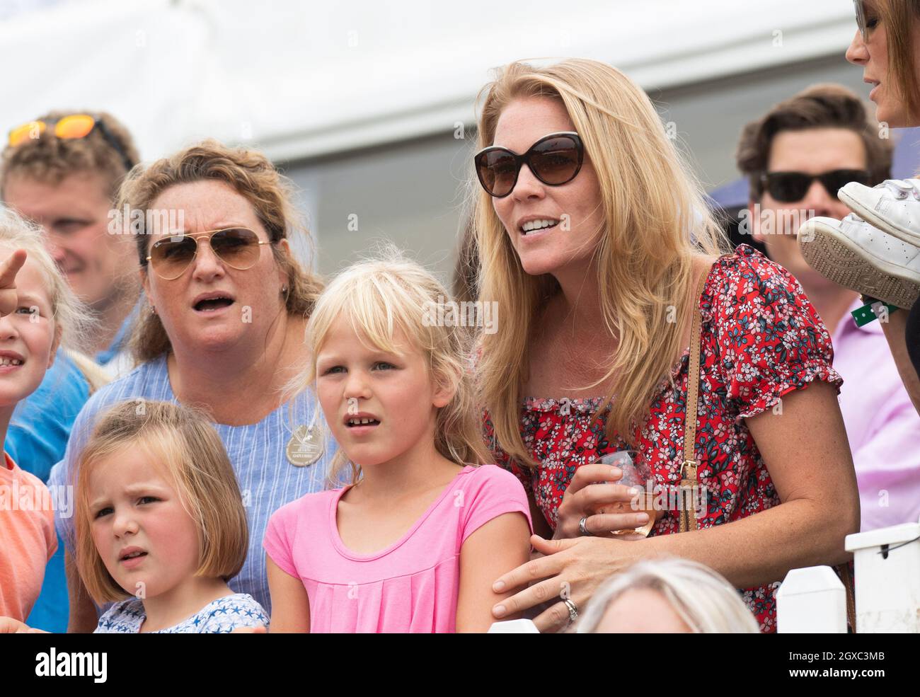 Mia Tindall, Isla Phillips and Autumn Phillips attend the Festival of ...