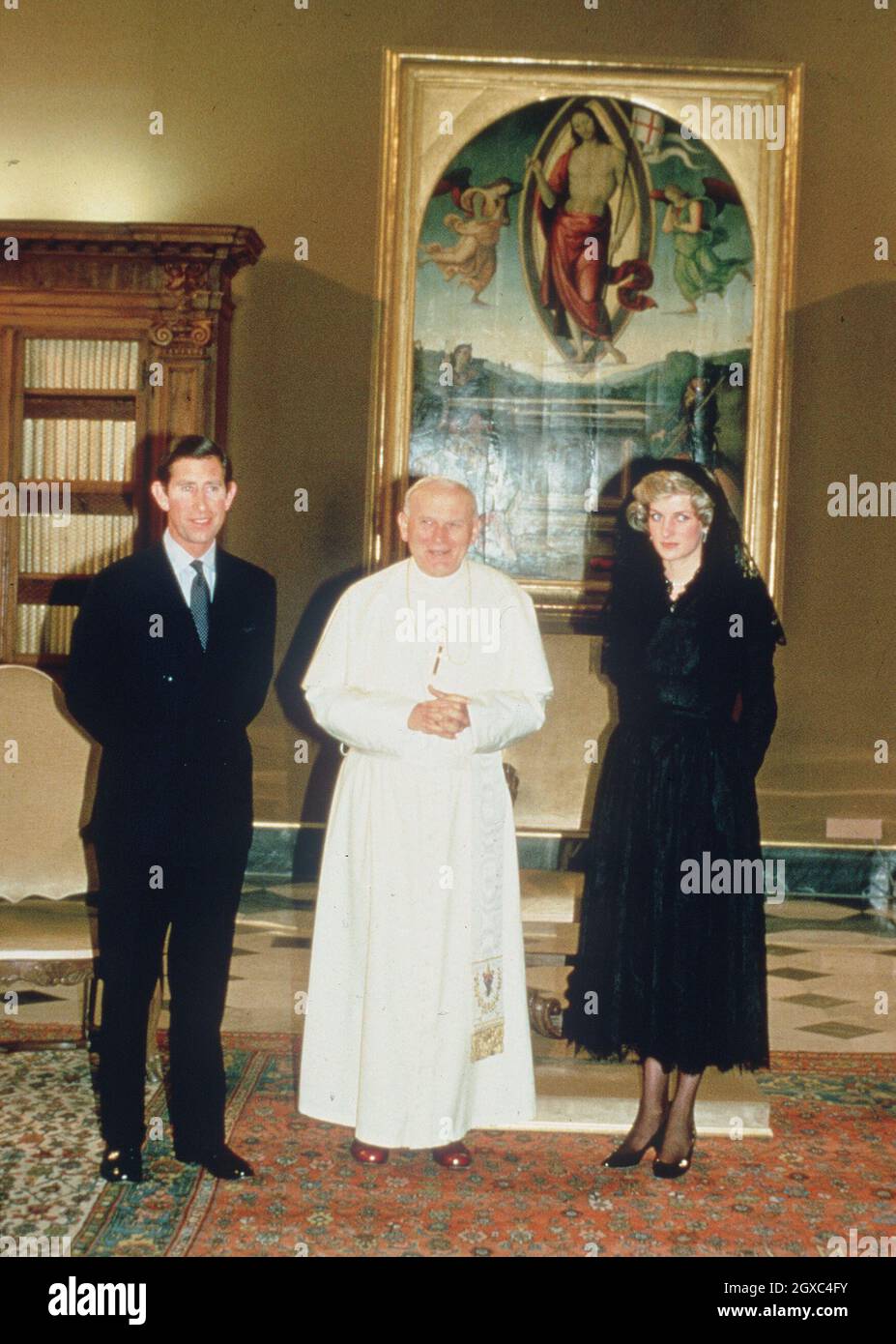 Prince Charles, Prince of Wales and Diana, Princess of Wales meet Pope ...