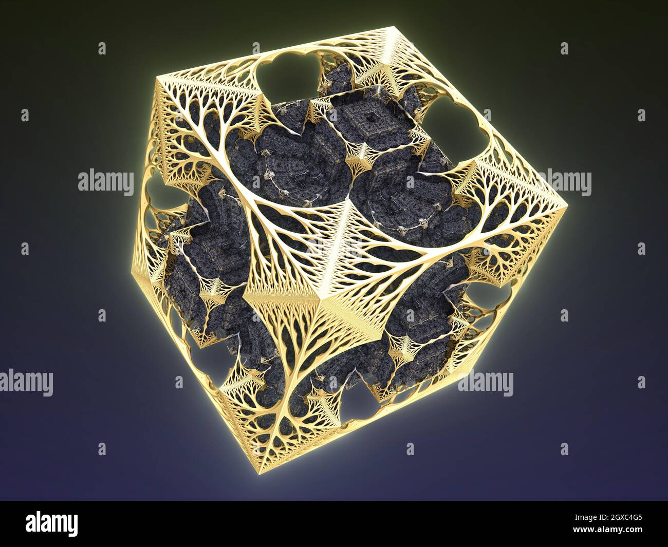 Picture of three-dimensional spaceship fractals in motion Stock Photo ...