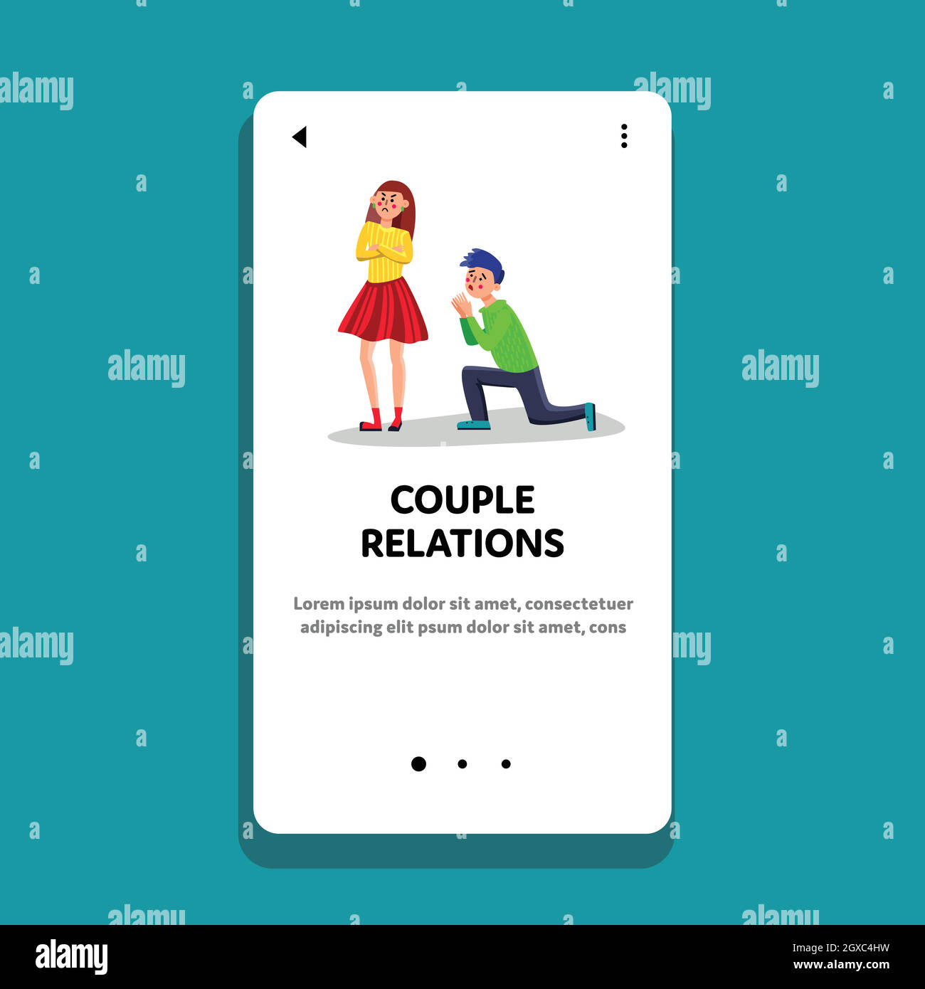 Man apologizing offended girlfriend hi-res stock photography and images ...