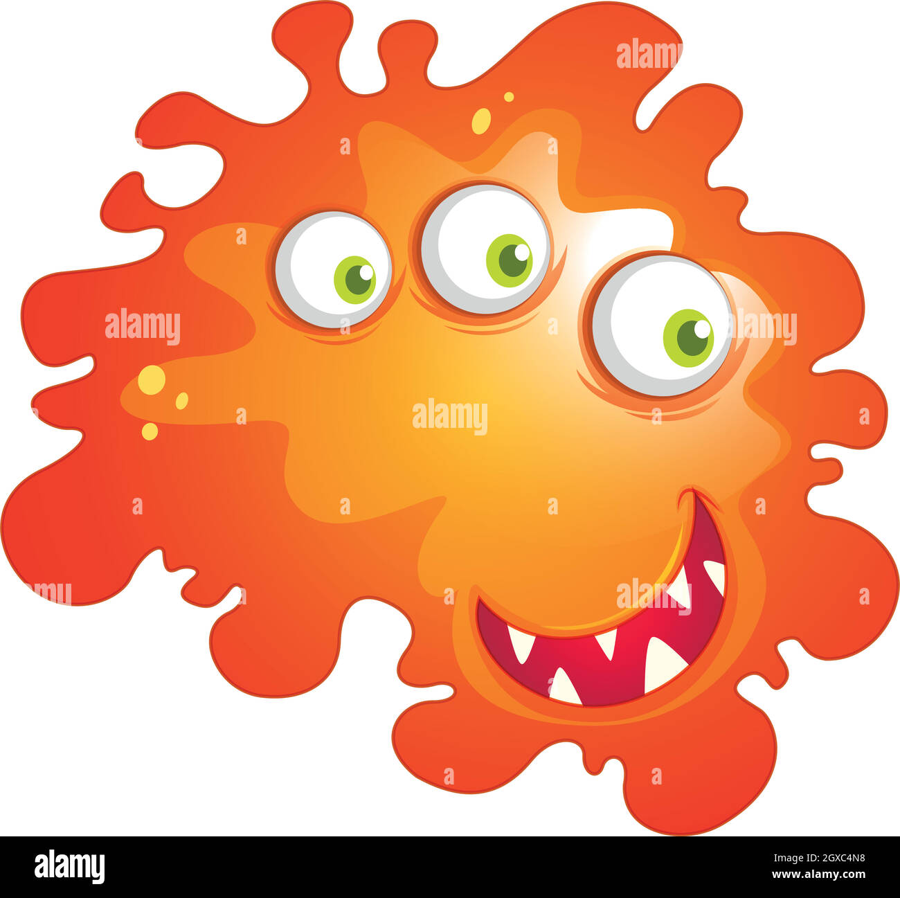 Bacteria with monster face Stock Vector Image & Art - Alamy