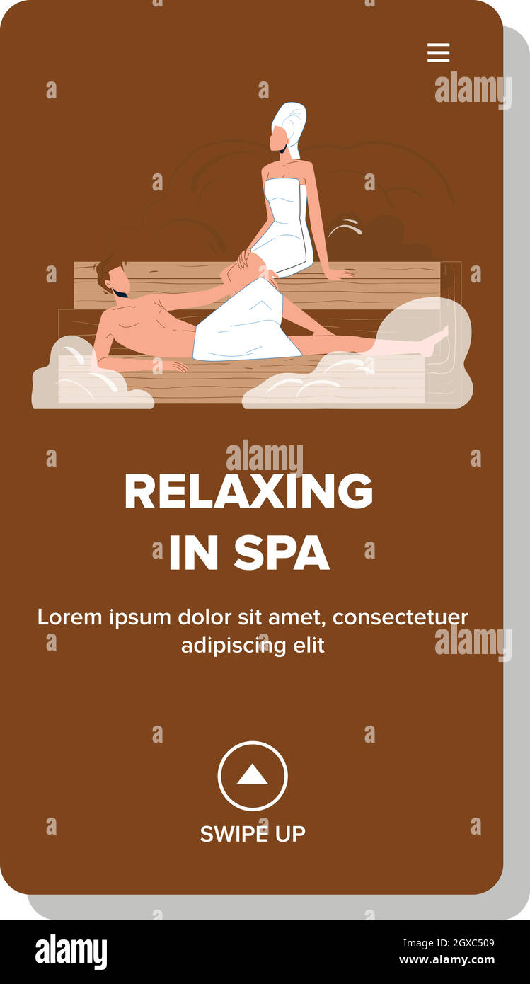 Relaxing spa young woman Stock Vector Images - Alamy