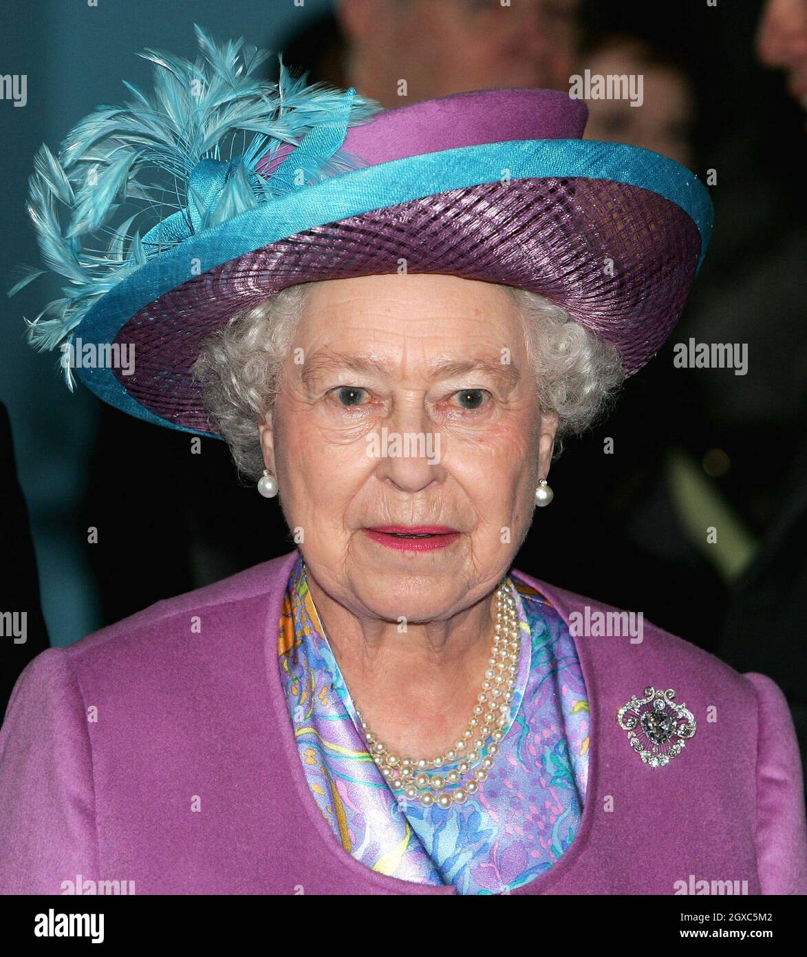 Queen Elizabeth II before a luncheon at the Govenor's House in ...
