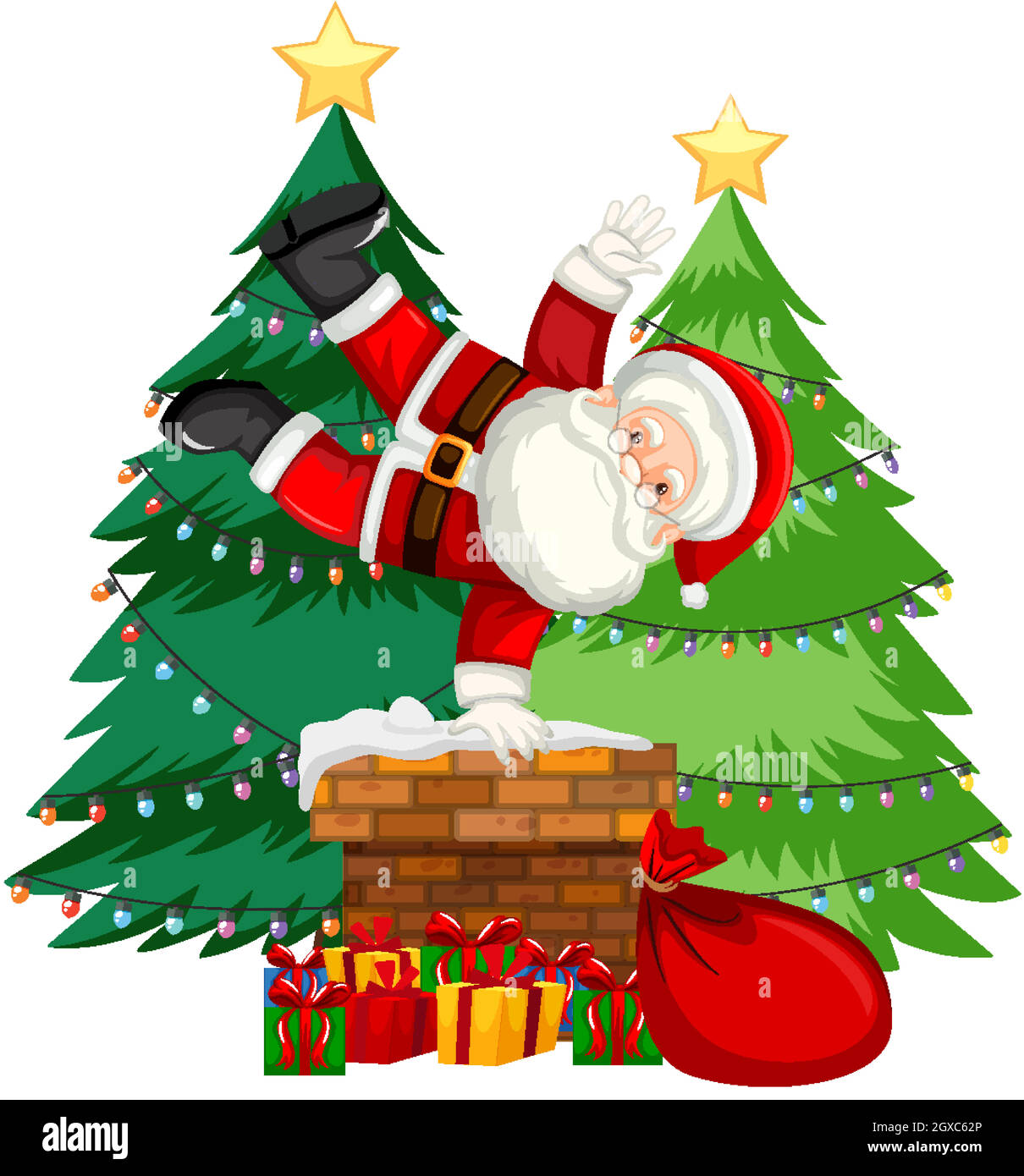 Christmas theme with Santa and presents Stock Vector Image & Art - Alamy