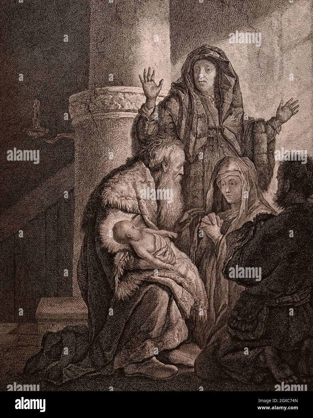 Presentation of jesus at the temple saint simeon prophetess anna hi-res ...