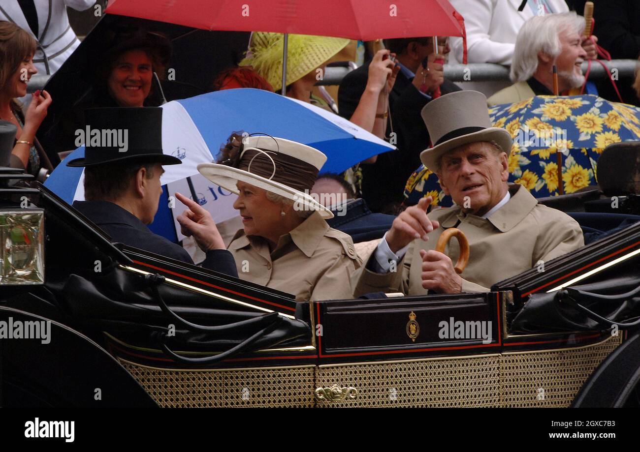 Queen Elizabeth ll, Prince Philp, Duke of Edinburgh and Prince Andrew ...