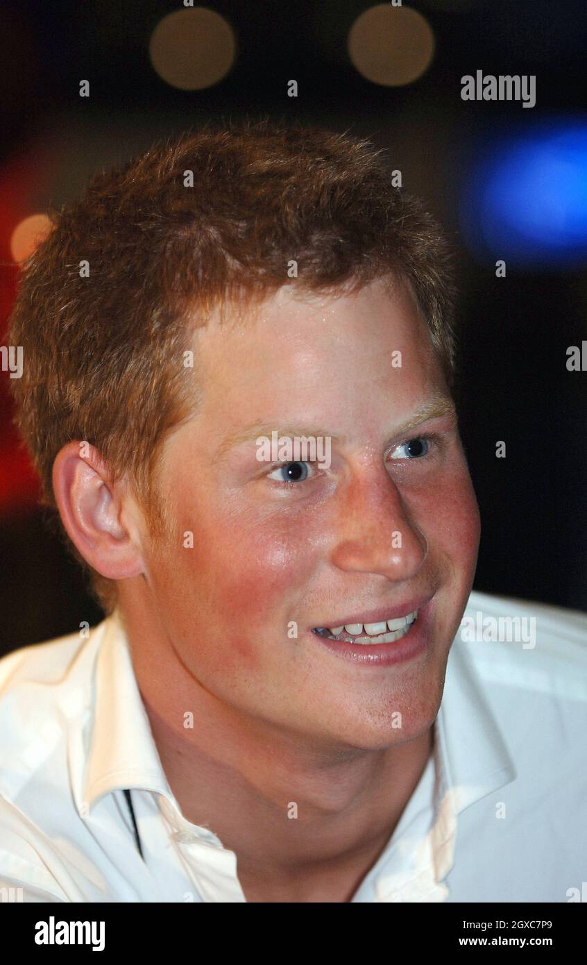 Prince Harry attending a rehearsal prior to the Concert for Diana at ...