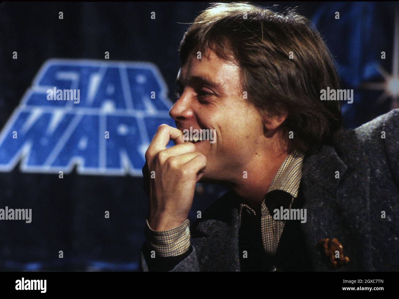 Actor Mark Hamill who plays Luke Skywalker in Star Wars during a visit ...