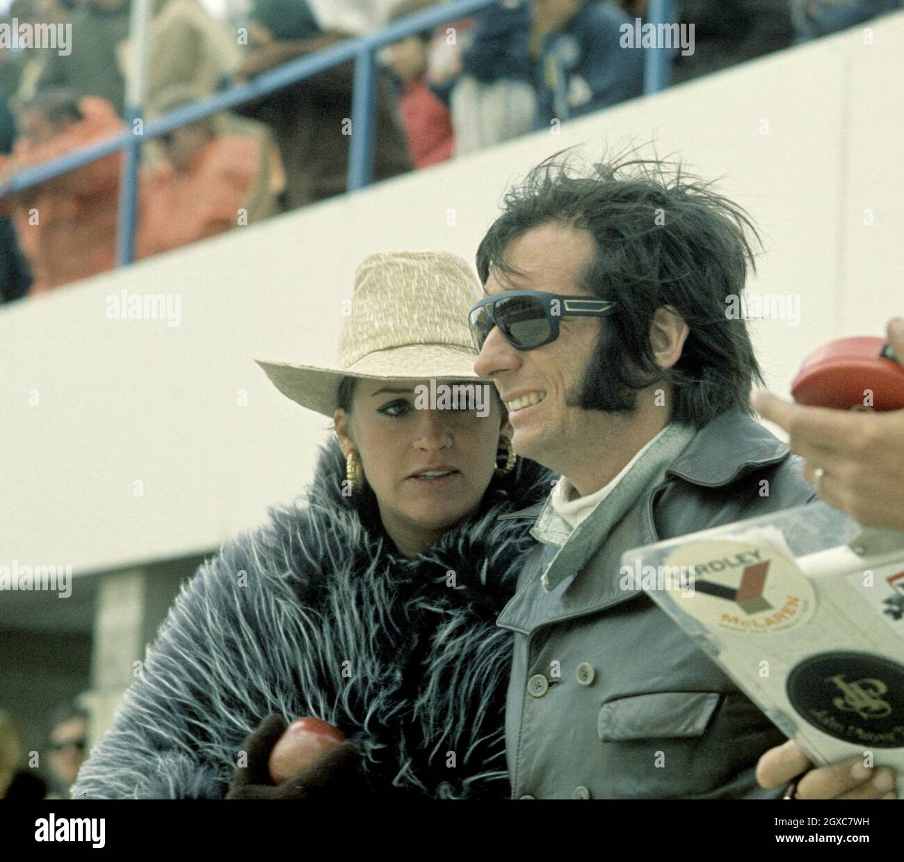 Emerson Fittipaldi attends a race in the United States circa 1972. The ...