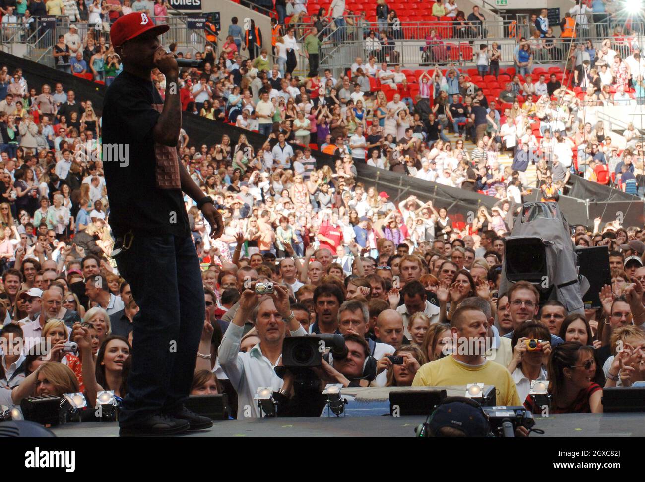Pharrell Williams live at The Concert for Diana, Wembley Stadium ...
