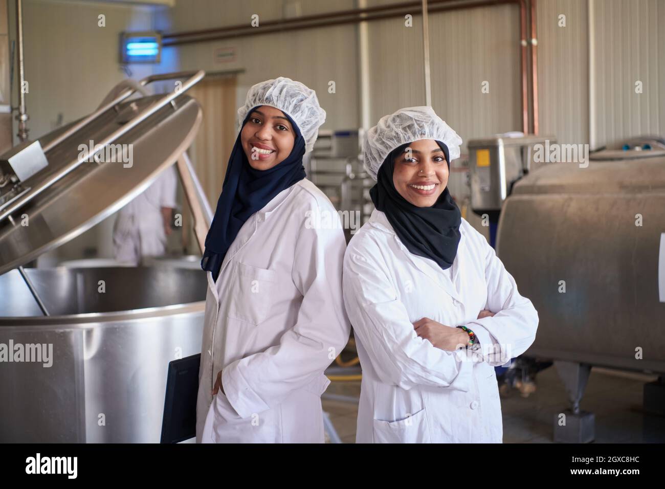 middle eastern black african muslim female business woman team in local ...