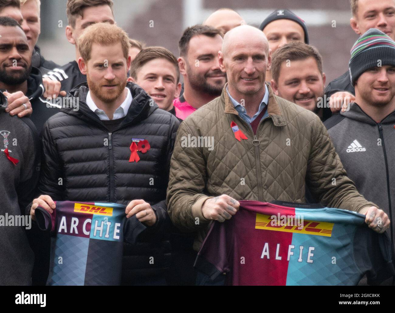 Prince Harry, Duke of Sussex and former Wales rugby captain Gareth ...