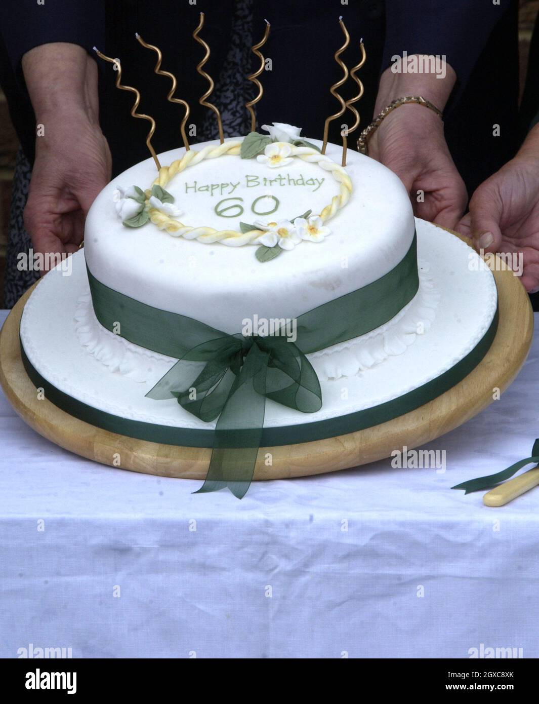 Camilla, Duchess of Cornwall's 60th Birthday cake is seen during a ...