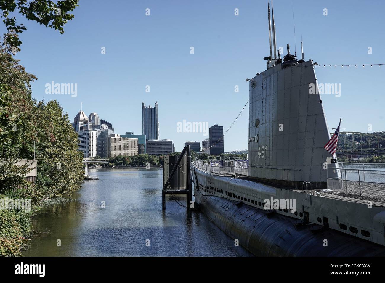 The USS Requin, a Tench-class submarine, serves as a museum ship at the ...